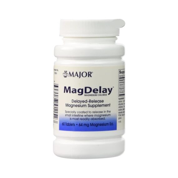 Major Mag Delay (Delayed-Release Magnesium) 64mg - 60 Tablets